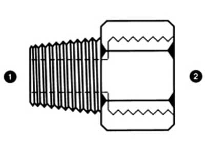 BSPT | British Standard Pipe Taper (BSPT) Adapters feature a tapered ...
